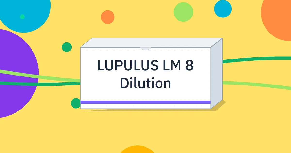 Symbolbild: Packung mit der Aufschrift LUPULUS LM 8 Dilution (PZN 12934305) – Verfügbarkeit und Bezug in Apotheken in Frankfurt am Main