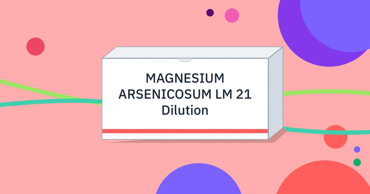 Symbolbild: Packung mit der Aufschrift MAGNESIUM ARSENICOSUM LM 21 Dilution (PZN 12936215) – Verfügbarkeit und Bezug in Apotheken in Frankfurt am Main