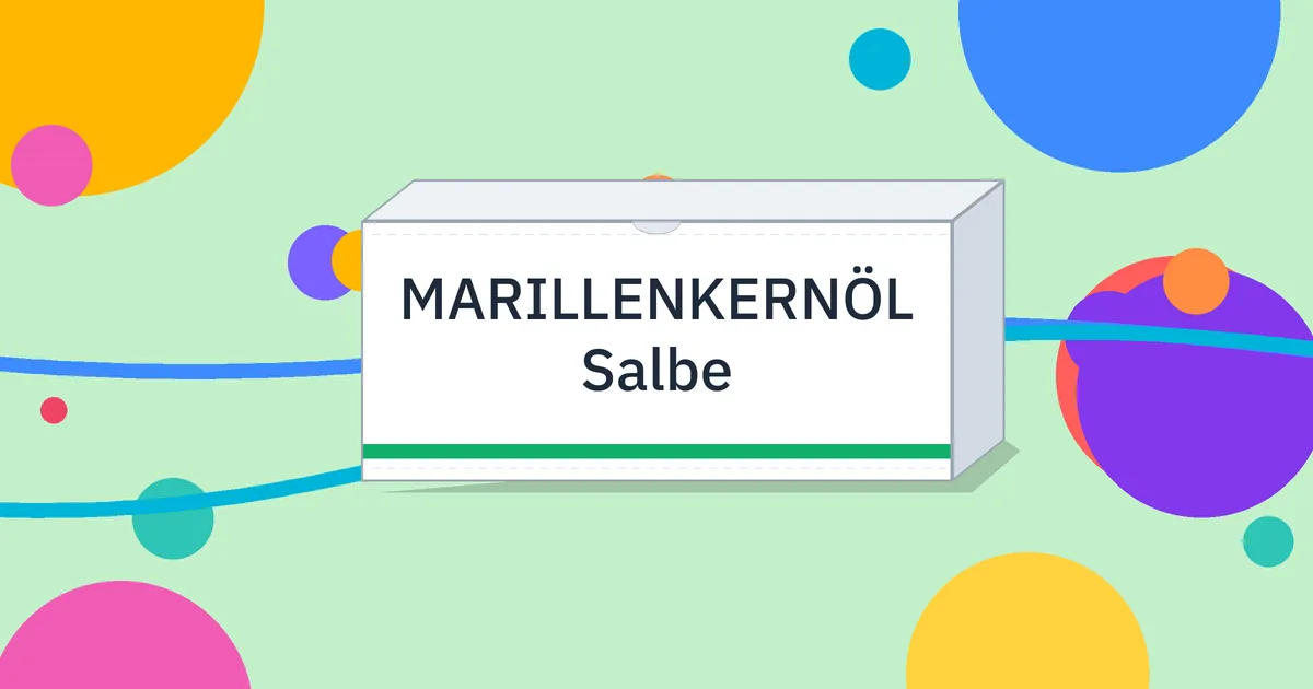 Symbolbild: Packung mit der Aufschrift MARILLENKERNÖL Salbe (PZN 19338730) – Verfügbarkeit und Bezug in Apotheken in Frankfurt am Main
