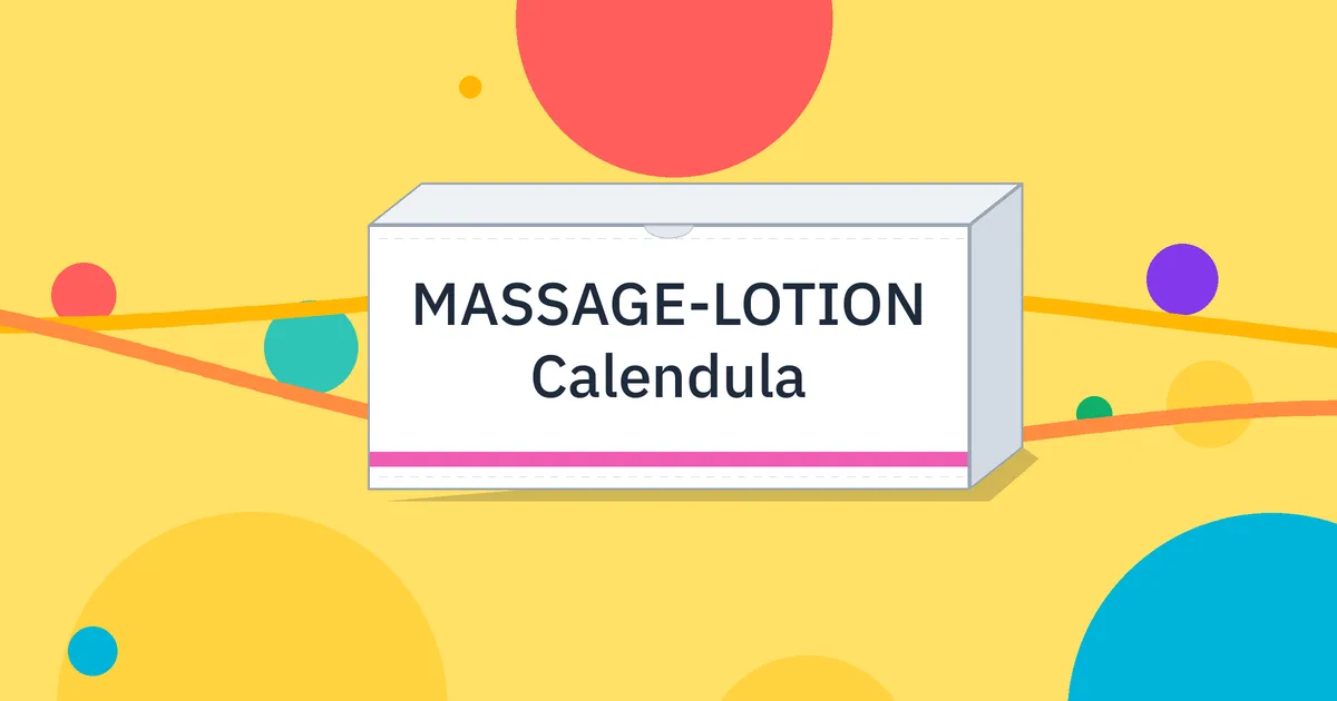 Symbolbild: Packung mit der Aufschrift MASSAGE-LOTION Calendula (PZN 13650484) – Verfügbarkeit und Bezug in Apotheken in Frankfurt am Main