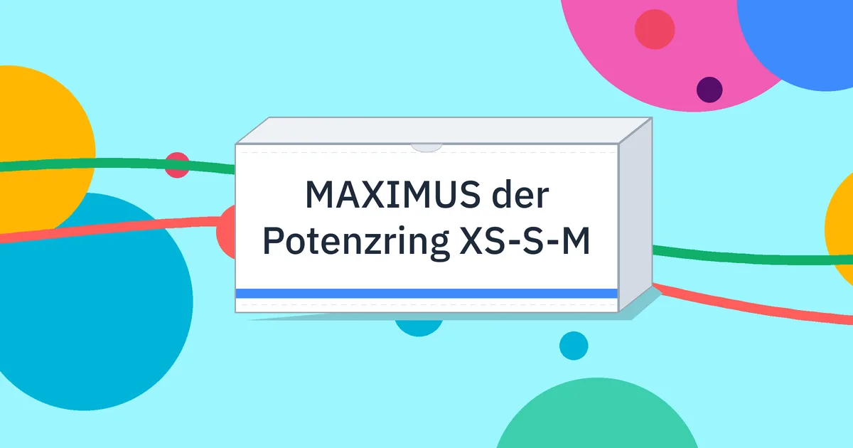 Symbolbild: Packung mit der Aufschrift MAXIMUS der Potenzring XS-S-M (PZN 02032435) – Verfügbarkeit und Bezug in Apotheken in Frankfurt am Main