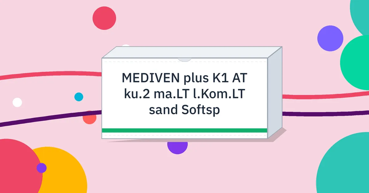 Symbolbild: Packung mit der Aufschrift MEDIVEN plus K1 AT ku.2 ma.LT l.Kom.LT sand Softsp (PZN 18943883) – Verfügbarkeit und Bezug in Apotheken in Frankfurt am Main