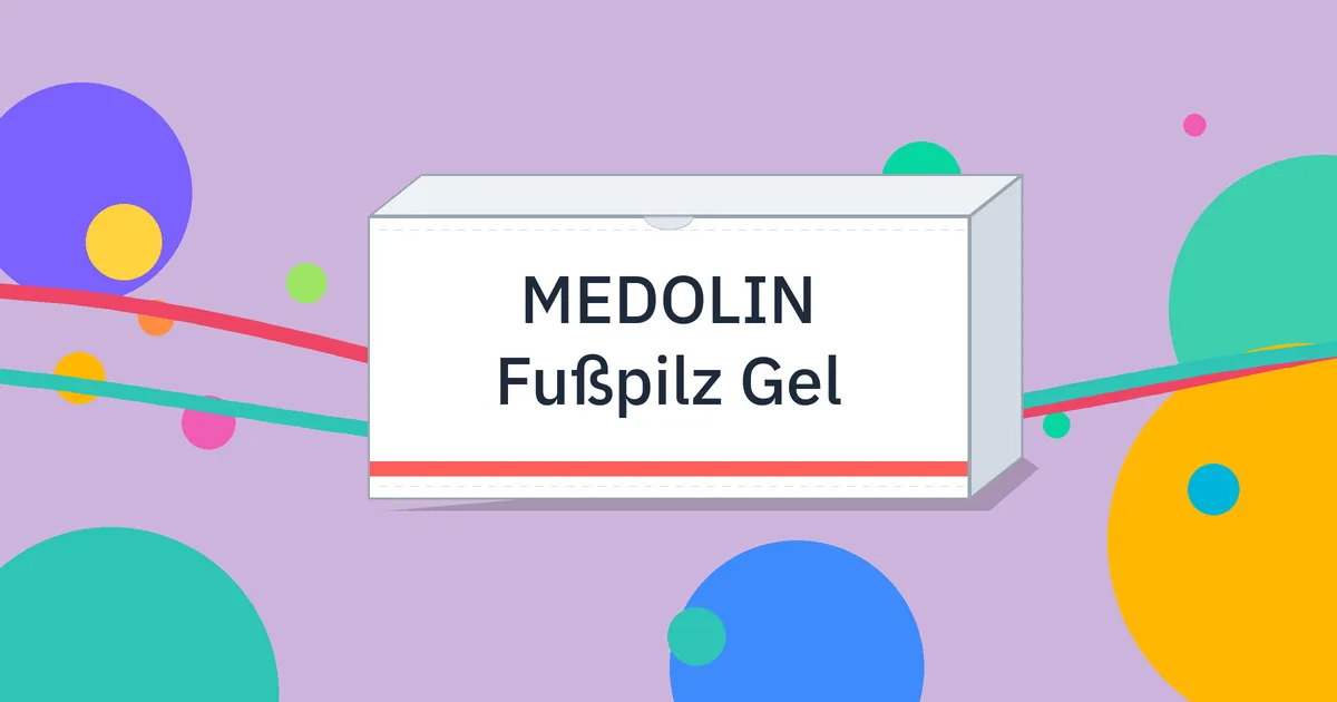 Symbolbild: Packung mit der Aufschrift MEDOLIN Fußpilz Gel (PZN 19368493) – Verfügbarkeit und Bezug in Apotheken in Frankfurt am Main