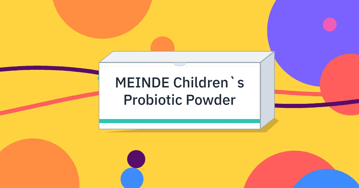 Symbolbild: Packung mit der Aufschrift MEINDE Children`s Probiotic Powder (PZN 20107579) – Verfügbarkeit und Bezug in Apotheken in Frankfurt am Main