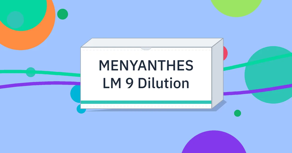 Symbolbild: Packung mit der Aufschrift MENYANTHES LM 9 Dilution (PZN 13605101) – Verfügbarkeit und Bezug in Apotheken in Frankfurt am Main