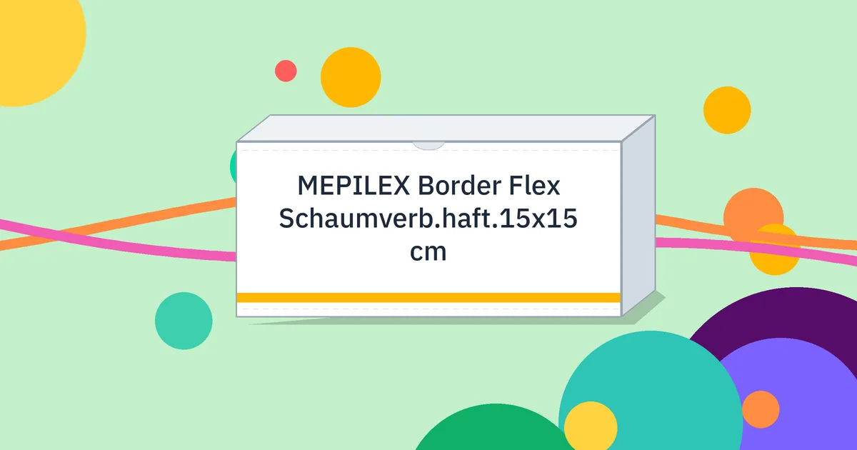 Symbolbild: Packung mit der Aufschrift MEPILEX Border Flex Schaumverb.haft.15x15 cm (PZN 17832532) – Verfügbarkeit und Bezug in Apotheken in Frankfurt am Main