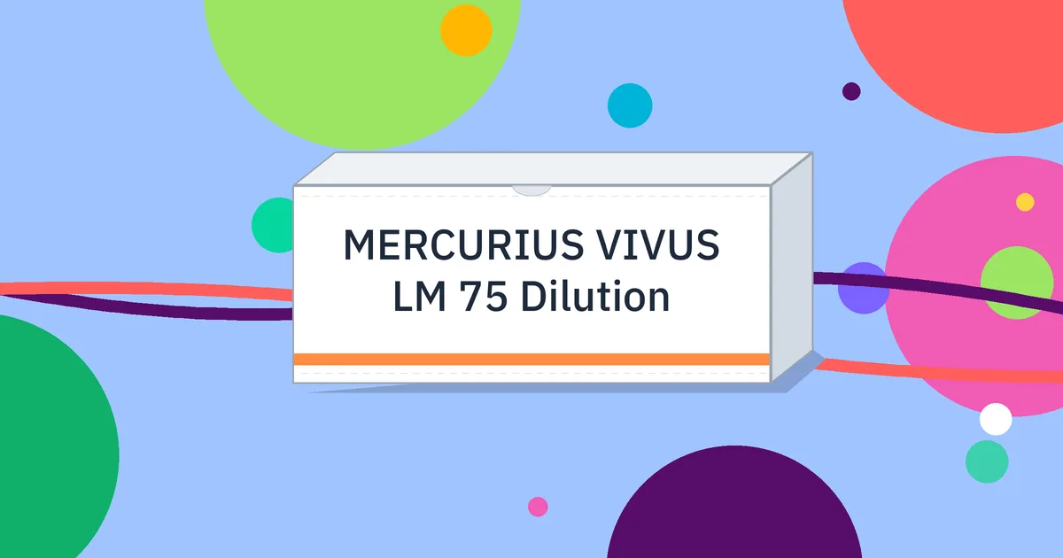 Symbolbild: Packung mit der Aufschrift MERCURIUS VIVUS LM 75 Dilution (PZN 12955230) – Verfügbarkeit und Bezug in Apotheken in Frankfurt am Main
