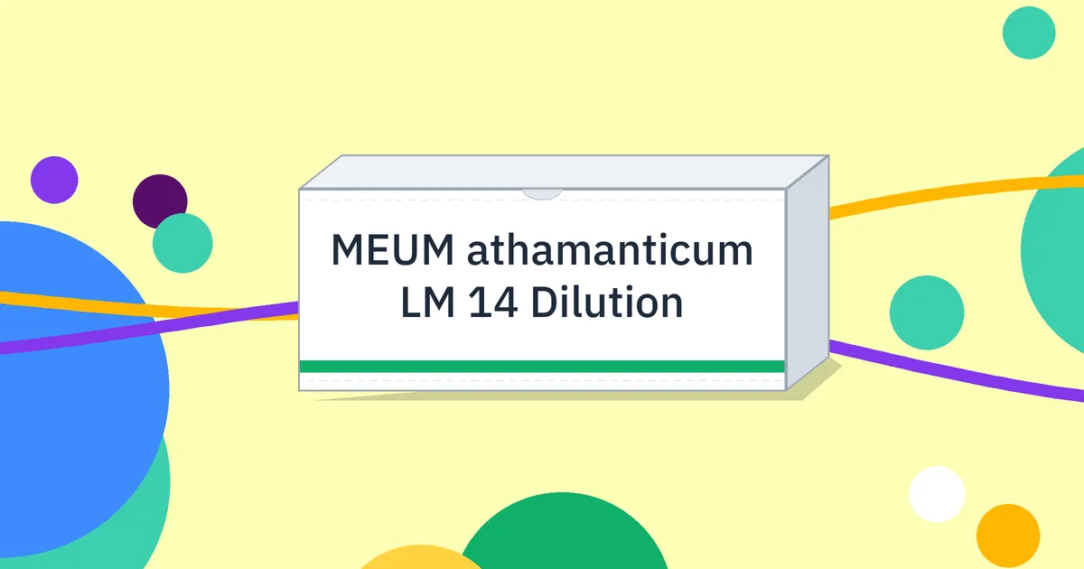 Symbolbild: Packung mit der Aufschrift MEUM athamanticum LM 14 Dilution (PZN 13607502) – Verfügbarkeit und Bezug in Apotheken in Frankfurt am Main