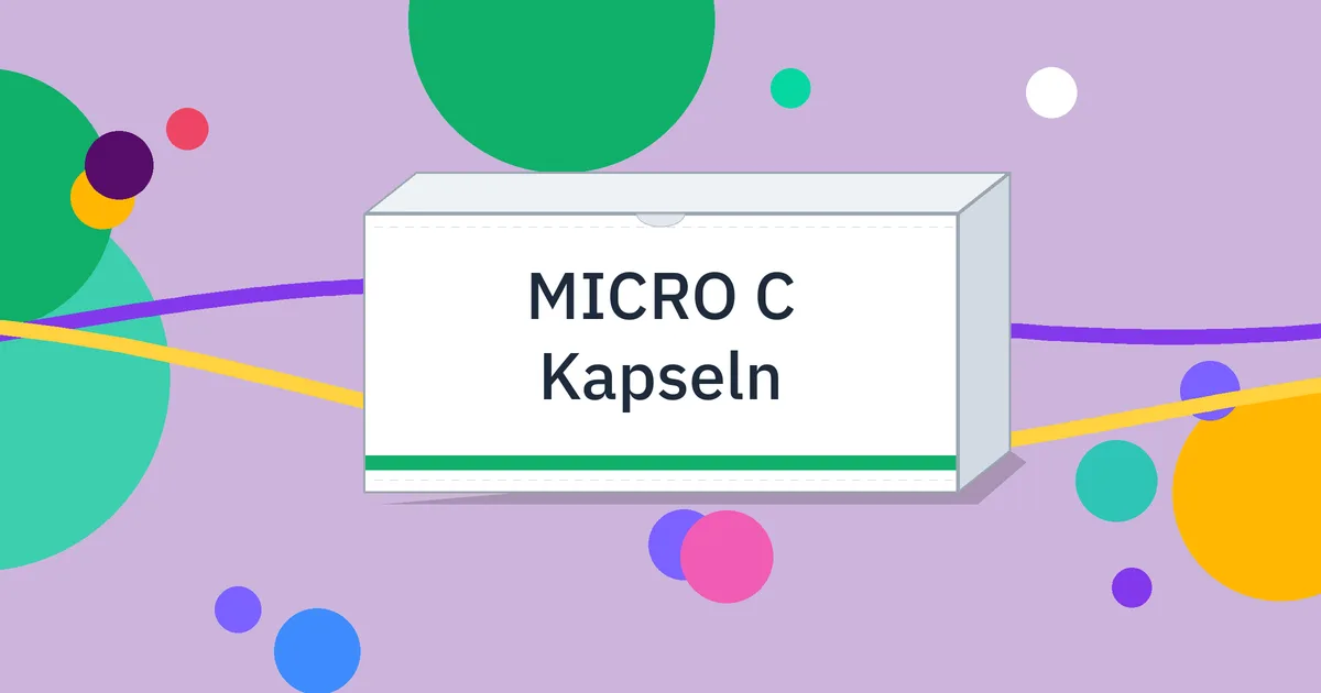 Symbolbild: Packung mit der Aufschrift MICRO C Kapseln (PZN 10127397) – Verfügbarkeit und Bezug in Apotheken in Frankfurt am Main