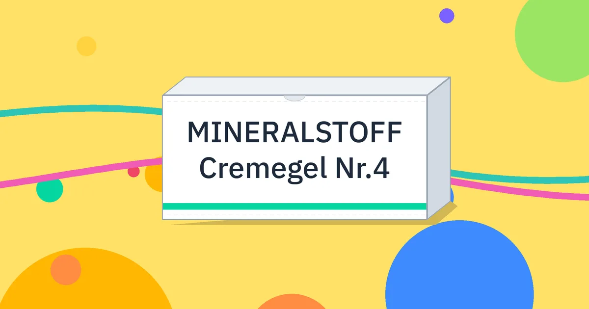 Symbolbild: Packung mit der Aufschrift MINERALSTOFF Cremegel Nr.4 (PZN 02732262) – Verfügbarkeit und Bezug in Apotheken in Frankfurt am Main