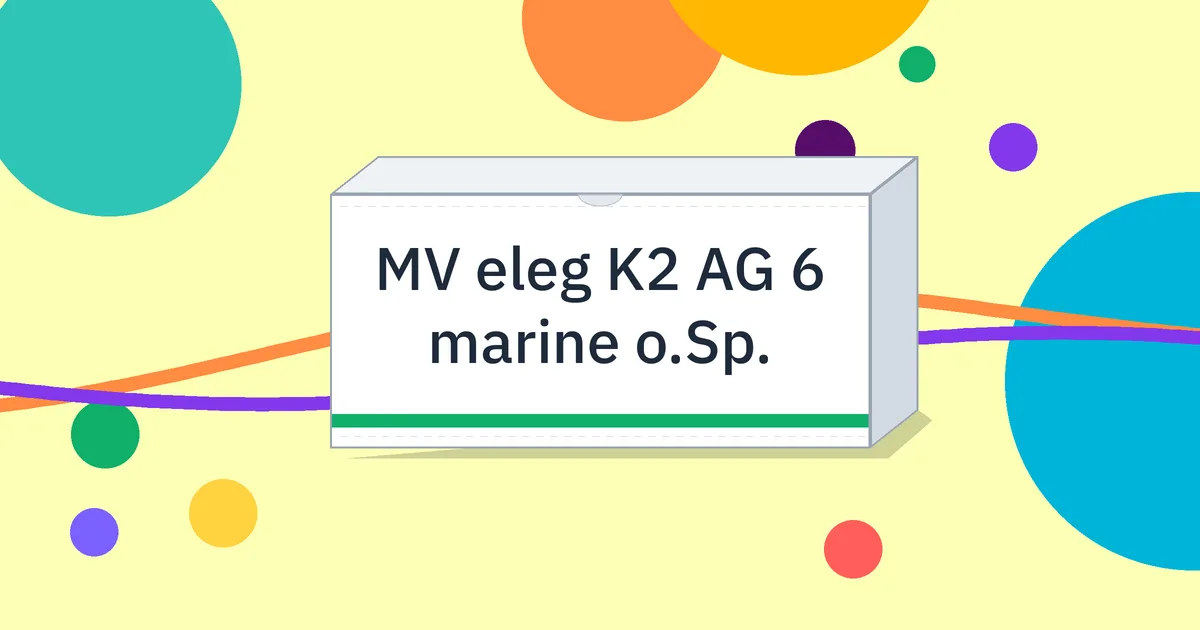 Symbolbild: Packung mit der Aufschrift MV eleg K2 AG 6 marine o.Sp. (PZN 14612474) – Verfügbarkeit und Bezug in Apotheken in Frankfurt am Main