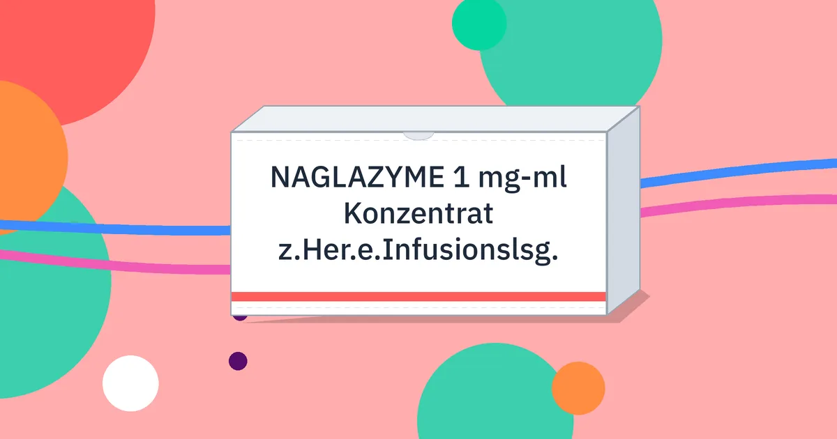 Symbolbild: Packung mit der Aufschrift NAGLAZYME 1 mg-ml Konzentrat z.Her.e.Infusionslsg. (PZN 17824716) – Verfügbarkeit und Bezug in Apotheken in Frankfurt am Main