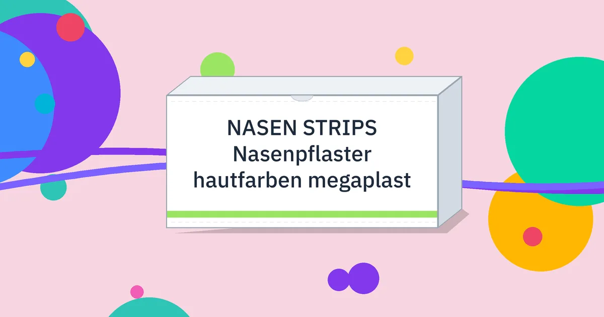 Symbolbild: Packung mit der Aufschrift NASEN STRIPS Nasenpflaster hautfarben megaplast (PZN 16501253) – Verfügbarkeit und Bezug in Apotheken in Frankfurt am Main