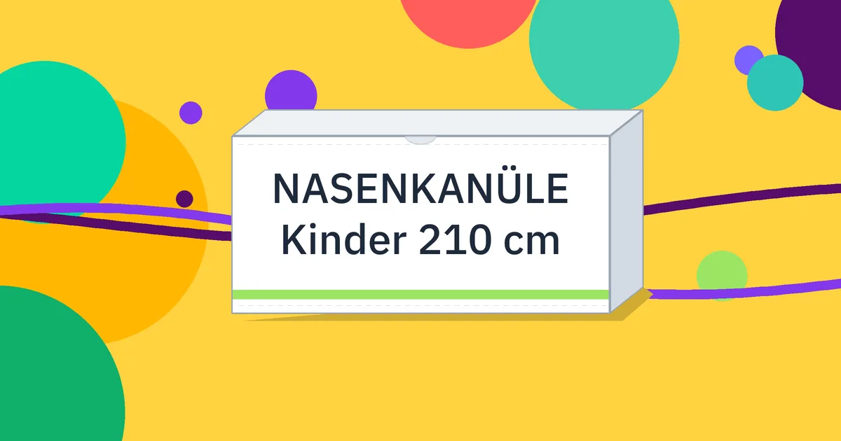 Symbolbild: Packung mit der Aufschrift NASENKANÜLE Kinder 210 cm (PZN 20205052) – Verfügbarkeit und Bezug in Apotheken in Frankfurt am Main
