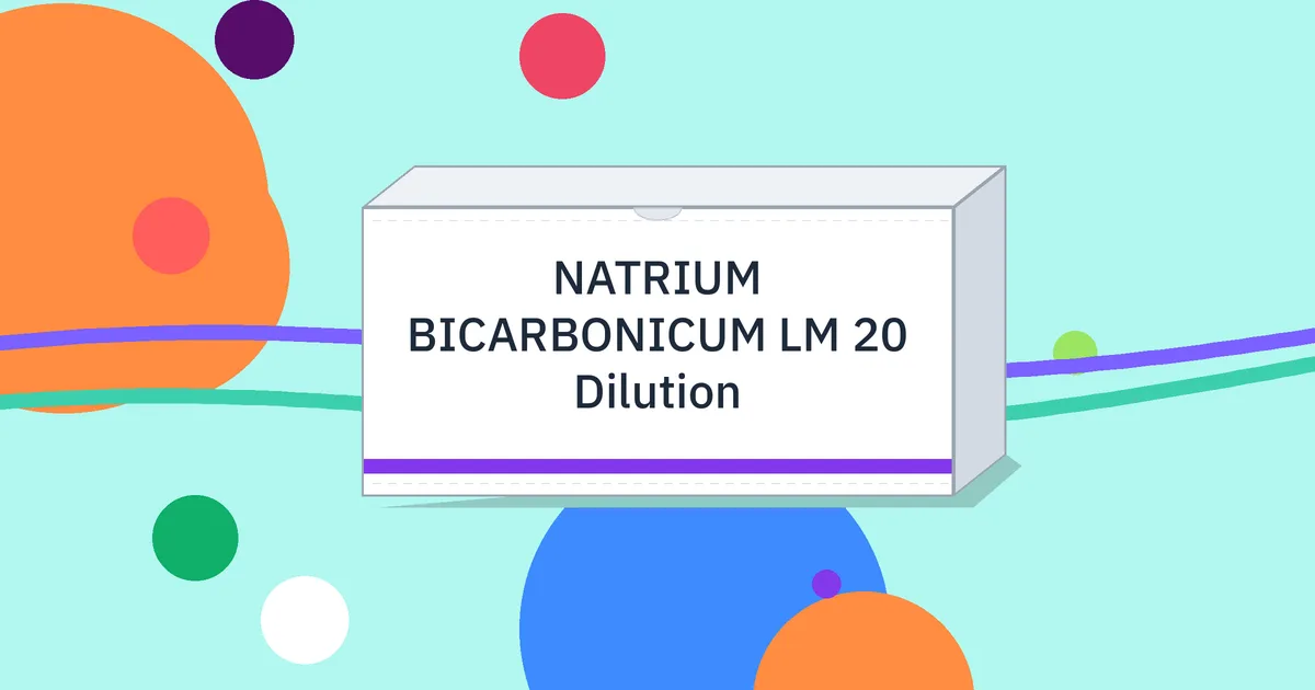 Symbolbild: Packung mit der Aufschrift NATRIUM BICARBONICUM LM 20 Dilution (PZN 12960372) – Verfügbarkeit und Bezug in Apotheken in Frankfurt am Main