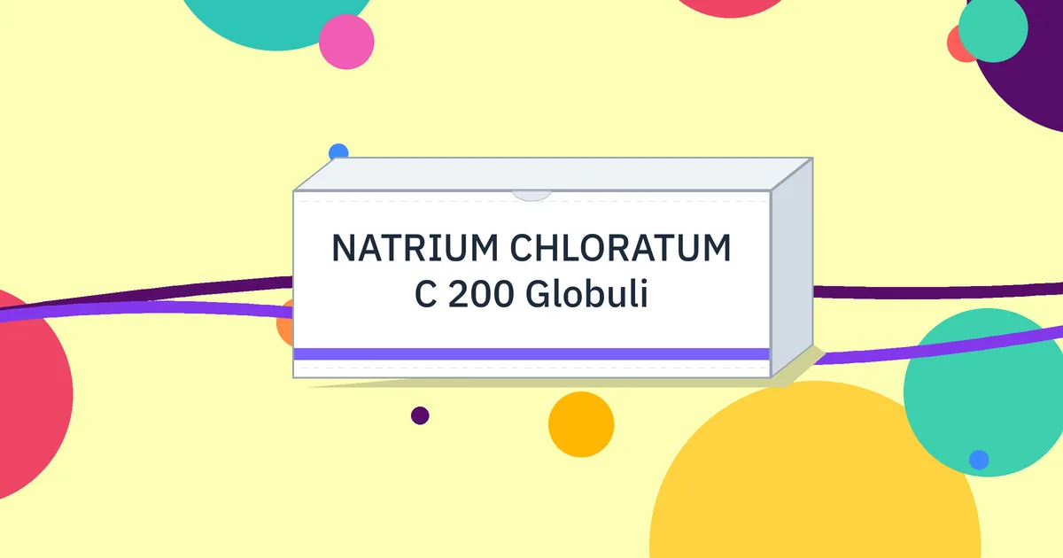 Symbolbild: Packung mit der Aufschrift NATRIUM CHLORATUM C 200 Globuli (PZN 02890216) – Verfügbarkeit und Bezug in Apotheken in Frankfurt am Main