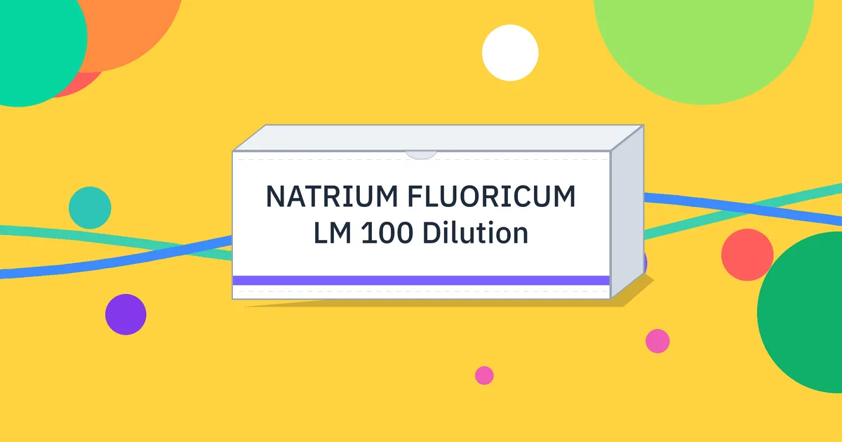 Symbolbild: Packung mit der Aufschrift NATRIUM FLUORICUM LM 100 Dilution (PZN 12962773) – Verfügbarkeit und Bezug in Apotheken in Frankfurt am Main