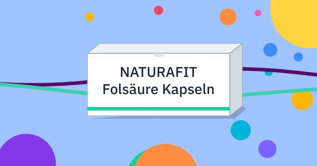 Symbolbild: Packung mit der Aufschrift NATURAFIT Folsäure Kapseln (PZN 07509310) – Verfügbarkeit und Bezug in Apotheken in Frankfurt am Main