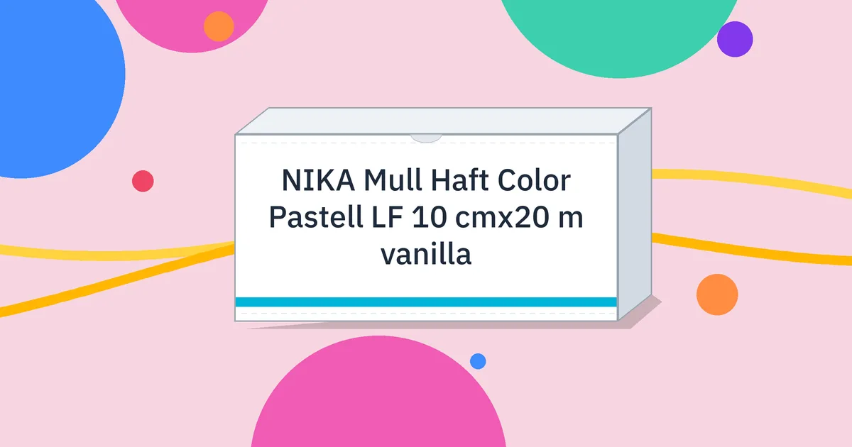 Symbolbild: Packung mit der Aufschrift NIKA Mull Haft Color Pastell LF 10 cmx20 m vanilla (PZN 13901986) – Verfügbarkeit und Bezug in Apotheken in Frankfurt am Main