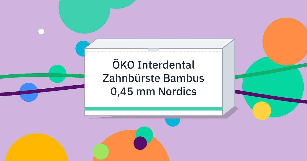 Symbolbild: Packung mit der Aufschrift ÖKO Interdental Zahnbürste Bambus 0,45 mm Nordics (PZN 16675036) – Verfügbarkeit und Bezug in Apotheken in Frankfurt am Main
