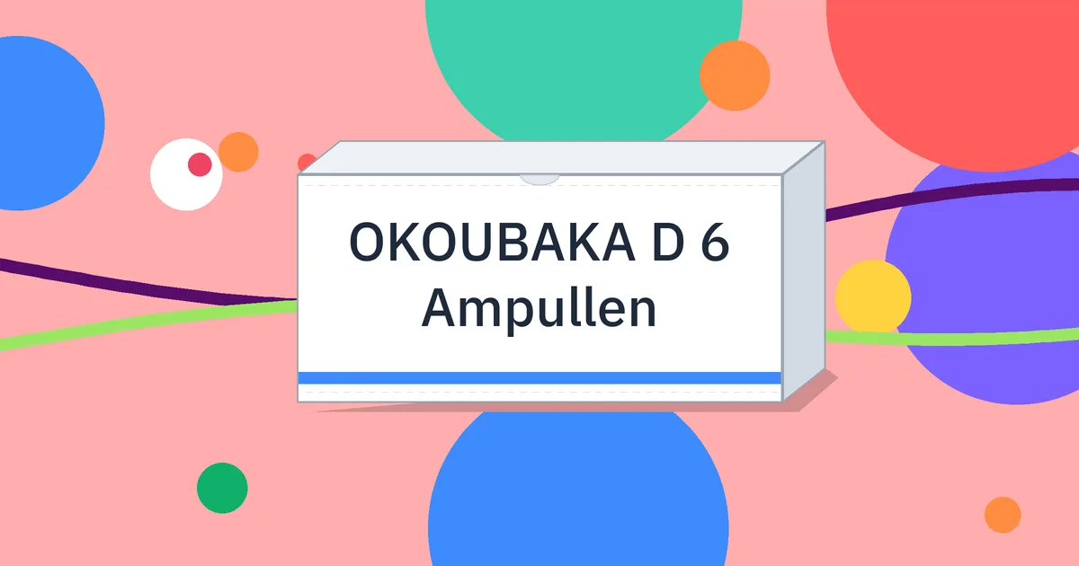 Symbolbild: Packung mit der Aufschrift OKOUBAKA D 6 Ampullen (PZN 11707501) – Verfügbarkeit und Bezug in Apotheken in Frankfurt am Main