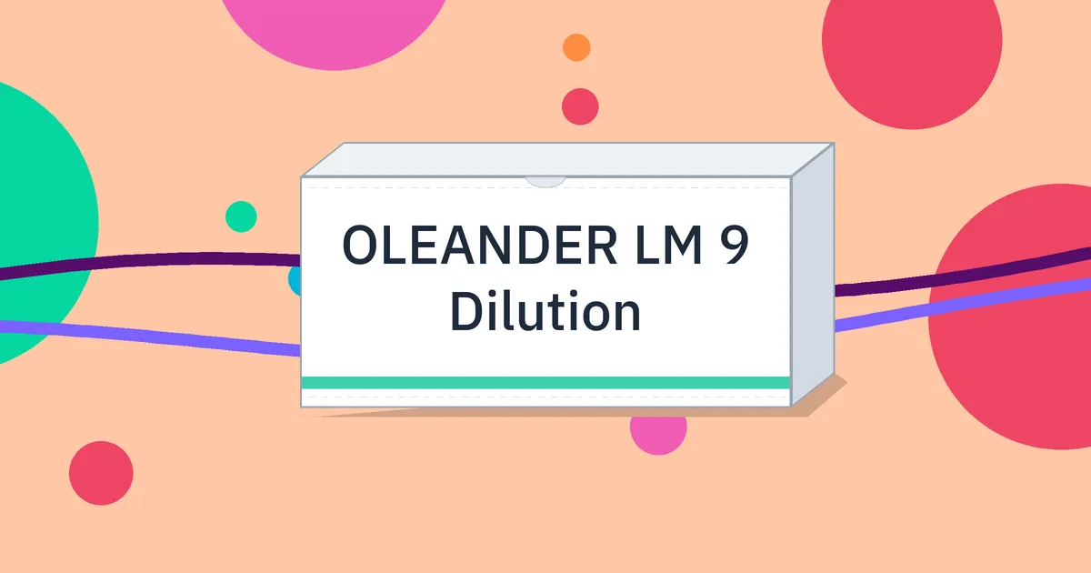 Symbolbild: Packung mit der Aufschrift OLEANDER LM 9 Dilution (PZN 12971163) – Verfügbarkeit und Bezug in Apotheken in Frankfurt am Main