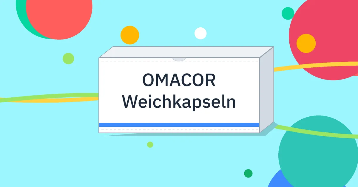 Symbolbild: Packung mit der Aufschrift OMACOR Weichkapseln (PZN 05356658) – Verfügbarkeit und Bezug in Apotheken in Frankfurt am Main