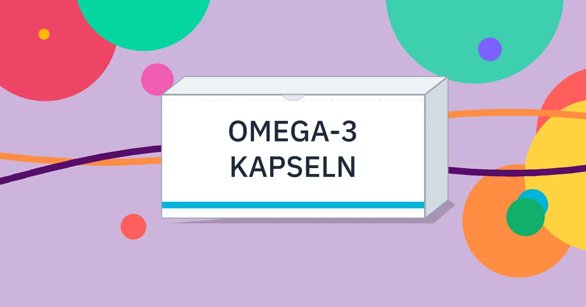 Symbolbild: Packung mit der Aufschrift OMEGA-3 KAPSELN (PZN 18411962) – Verfügbarkeit und Bezug in Apotheken in Frankfurt am Main