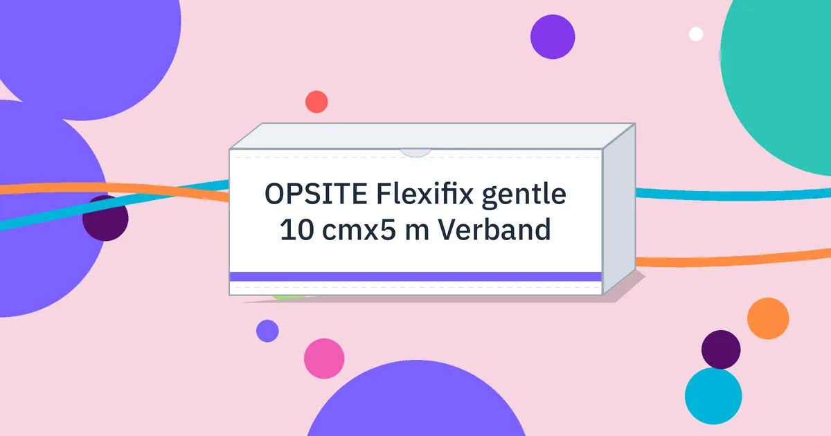 Symbolbild: Packung mit der Aufschrift OPSITE Flexifix gentle 10 cmx5 m Verband (PZN 10182344) – Verfügbarkeit und Bezug in Apotheken in Frankfurt am Main
