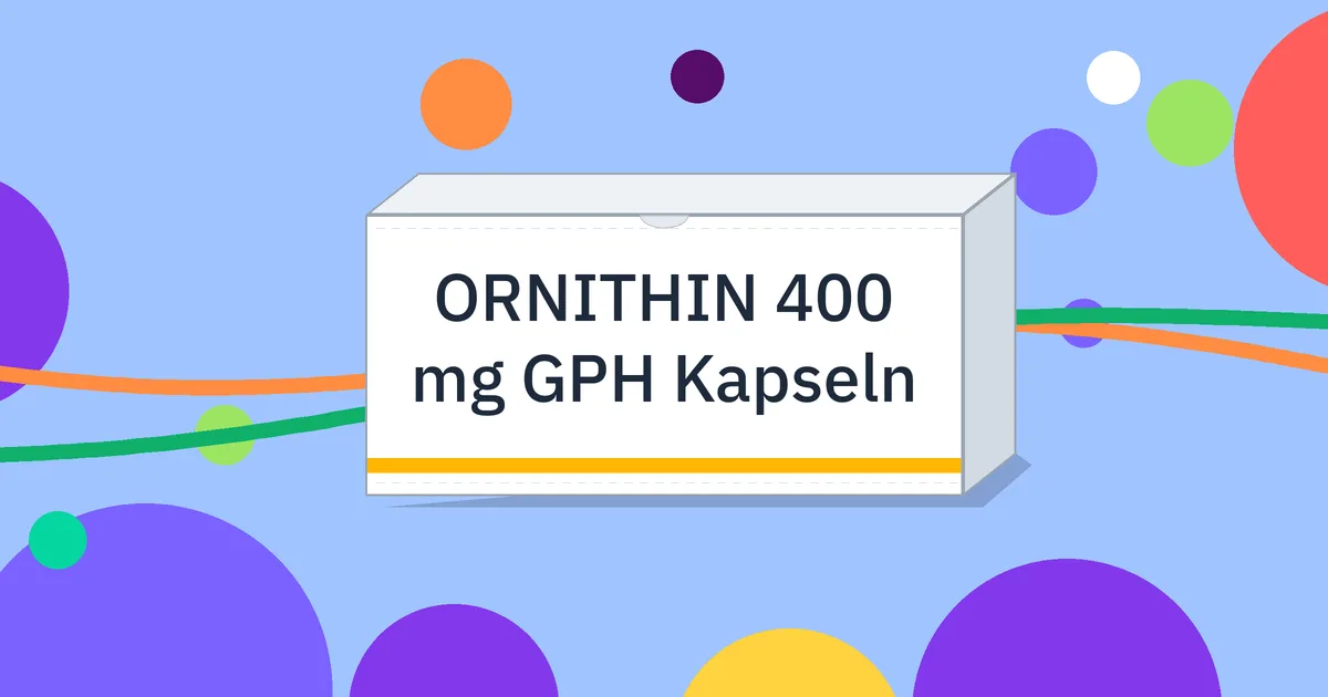 Symbolbild: Packung mit der Aufschrift ORNITHIN 400 mg GPH Kapseln (PZN 07147290) – Verfügbarkeit und Bezug in Apotheken in Frankfurt am Main