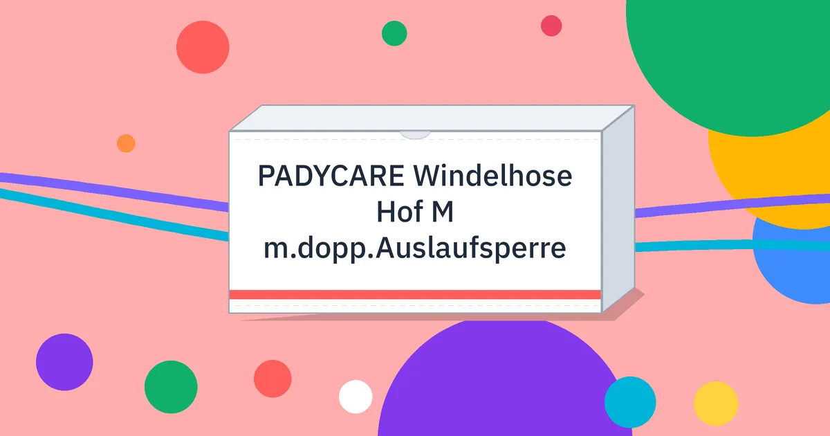 Symbolbild: Packung mit der Aufschrift PADYCARE Windelhose Hof M m.dopp.Auslaufsperre (PZN 08811502) – Verfügbarkeit und Bezug in Apotheken in Frankfurt am Main