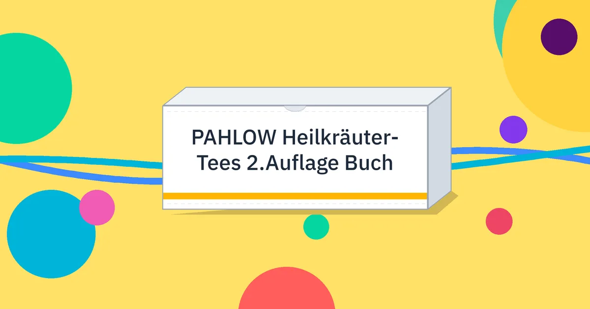 Symbolbild: Packung mit der Aufschrift PAHLOW Heilkräuter-Tees 2.Auflage Buch (PZN 06424534) – Verfügbarkeit und Bezug in Apotheken in Frankfurt am Main