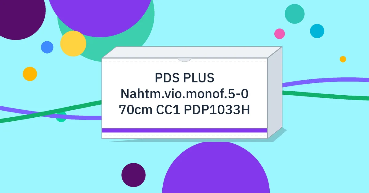 Symbolbild: Packung mit der Aufschrift PDS PLUS Nahtm.vio.monof.5-0 70cm CC1 PDP1033H (PZN 20854661) – Verfügbarkeit und Bezug in Apotheken in Frankfurt am Main