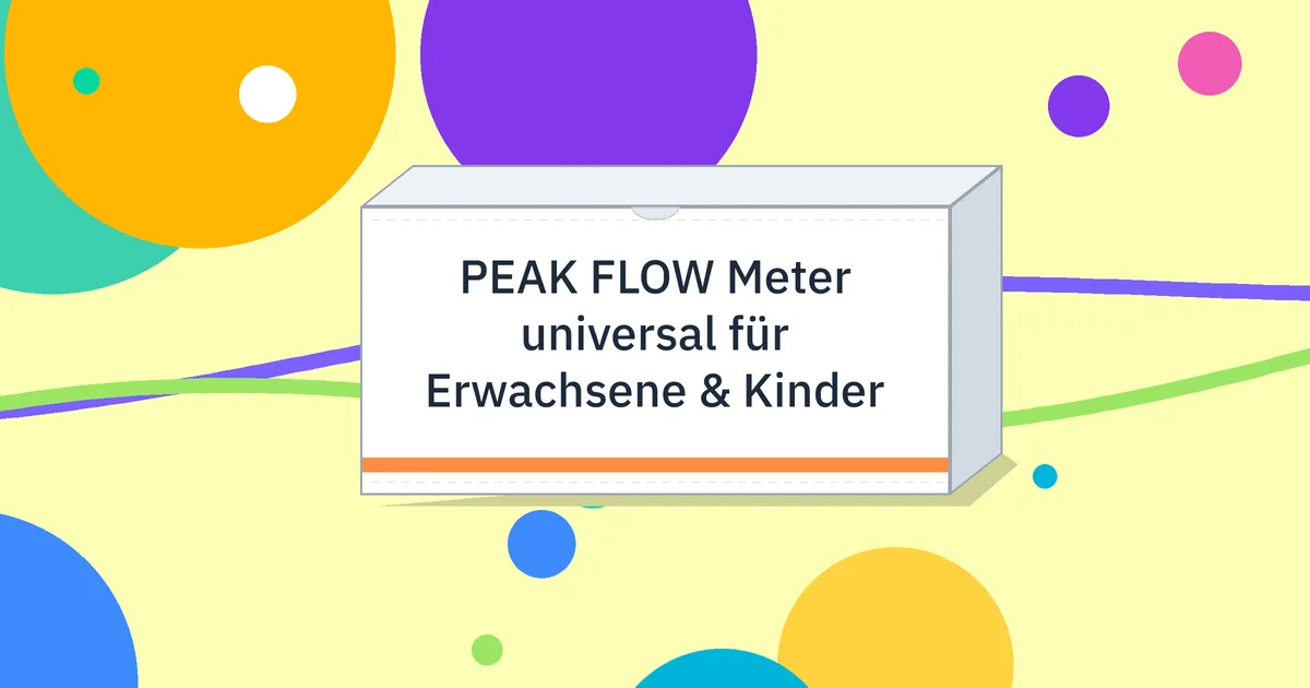 Symbolbild: Packung mit der Aufschrift PEAK FLOW Meter universal für Erwachsene & Kinder (PZN 11068521) – Verfügbarkeit und Bezug in Apotheken in Frankfurt am Main