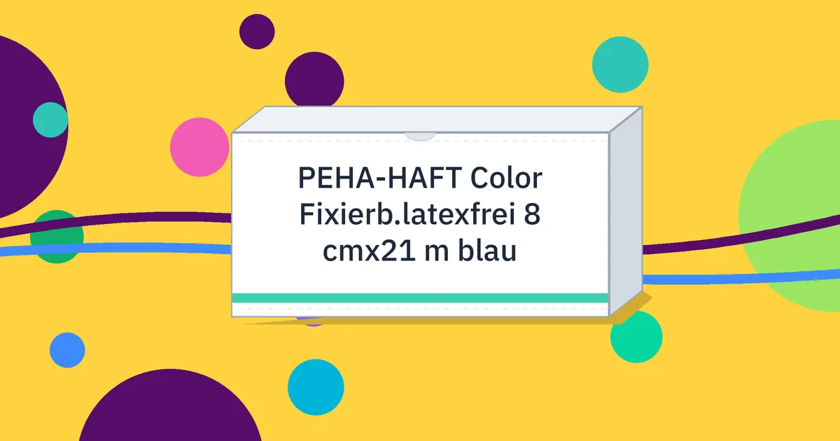 Symbolbild: Packung mit der Aufschrift PEHA-HAFT Color Fixierb.latexfrei 8 cmx21 m blau (PZN 18132067) – Verfügbarkeit und Bezug in Apotheken in Frankfurt am Main