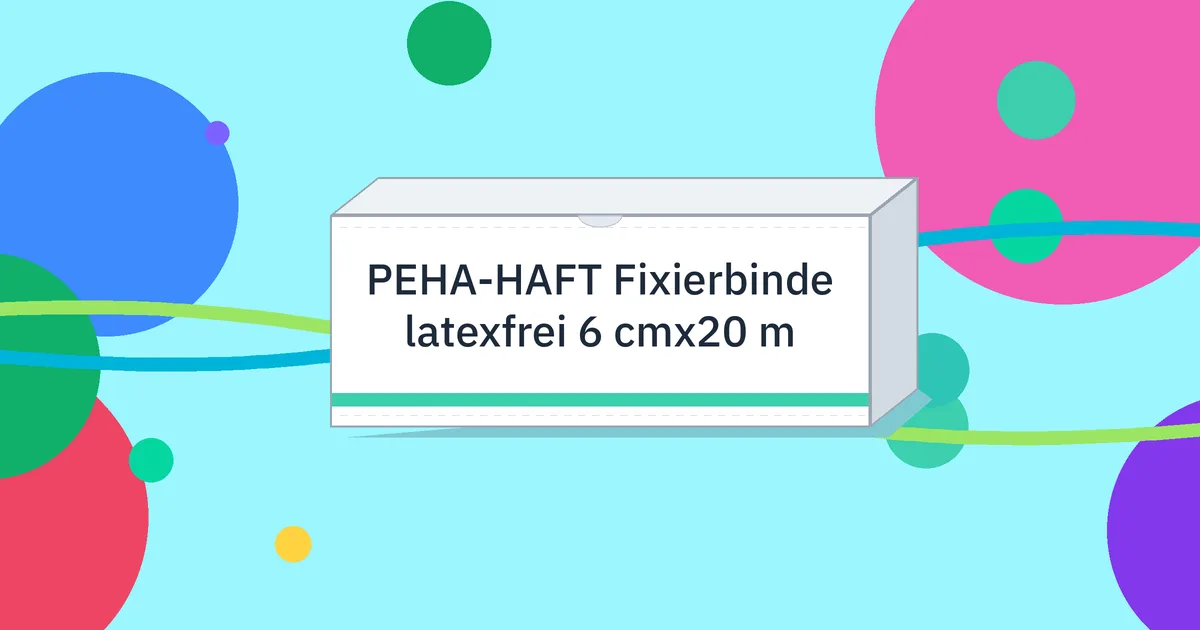 Symbolbild: Packung mit der Aufschrift PEHA-HAFT Fixierbinde latexfrei 6 cmx20 m (PZN 10792775) – Verfügbarkeit und Bezug in Apotheken in Frankfurt am Main