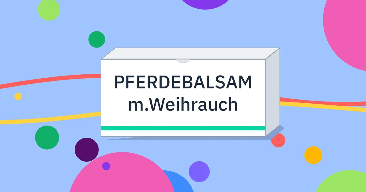 Symbolbild: Packung mit der Aufschrift PFERDEBALSAM m.Weihrauch (PZN 12361074) – Verfügbarkeit und Bezug in Apotheken in Frankfurt am Main