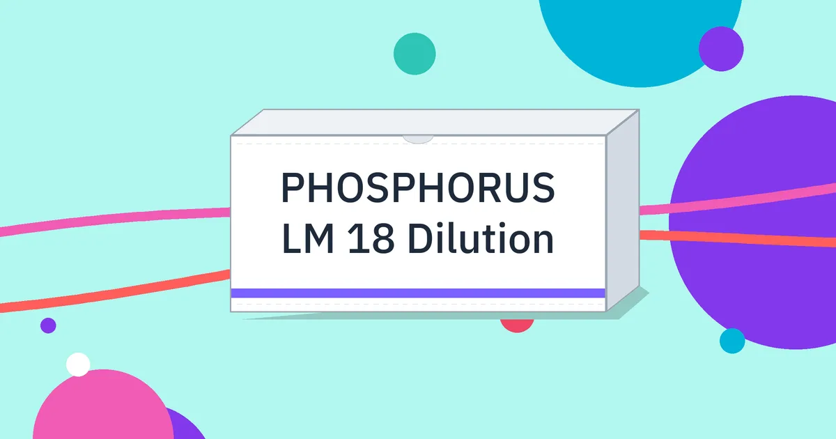 Symbolbild: Packung mit der Aufschrift PHOSPHORUS LM 18 Dilution (PZN 02603263) – Verfügbarkeit und Bezug in Apotheken in Frankfurt am Main