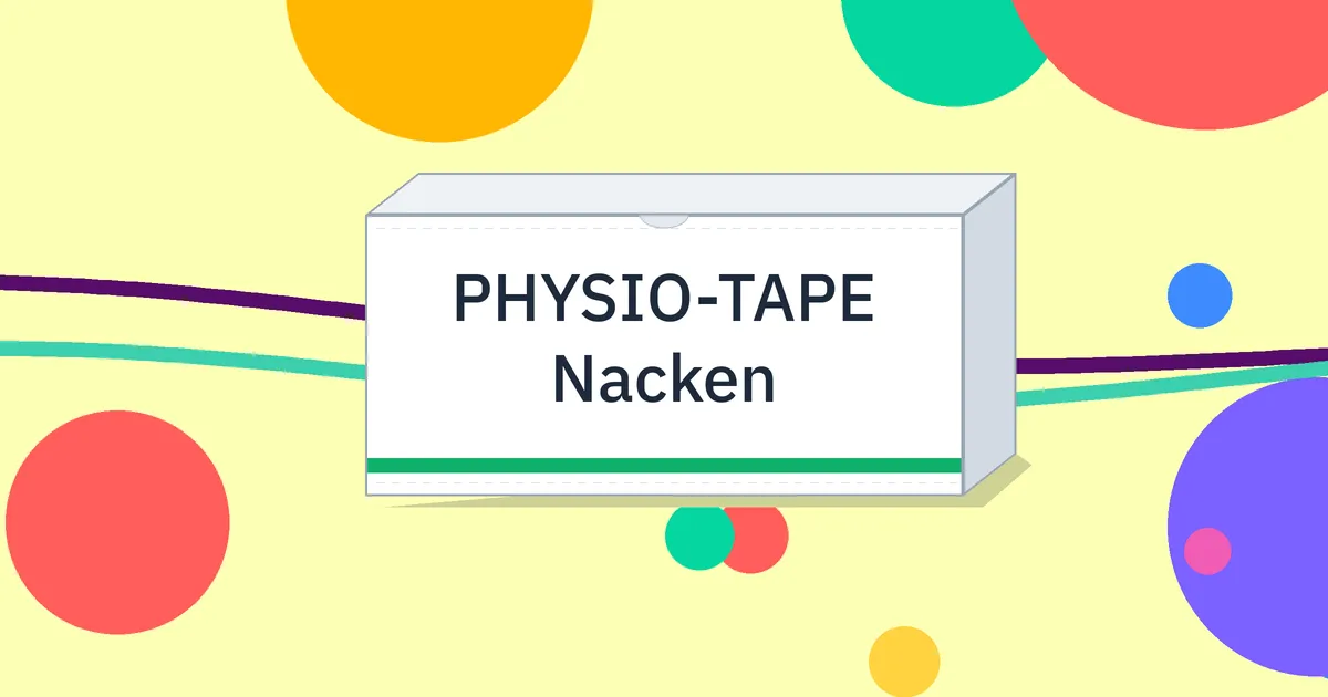 Symbolbild: Packung mit der Aufschrift PHYSIO-TAPE Nacken (PZN 15249662) – Verfügbarkeit und Bezug in Apotheken in Frankfurt am Main