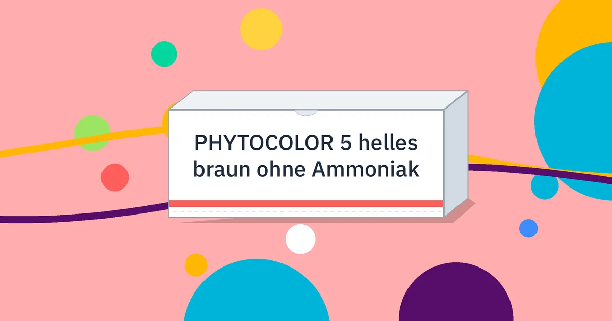 Symbolbild: Packung mit der Aufschrift PHYTOCOLOR 5 helles braun ohne Ammoniak (PZN 14410150) – Verfügbarkeit und Bezug in Apotheken in Frankfurt am Main