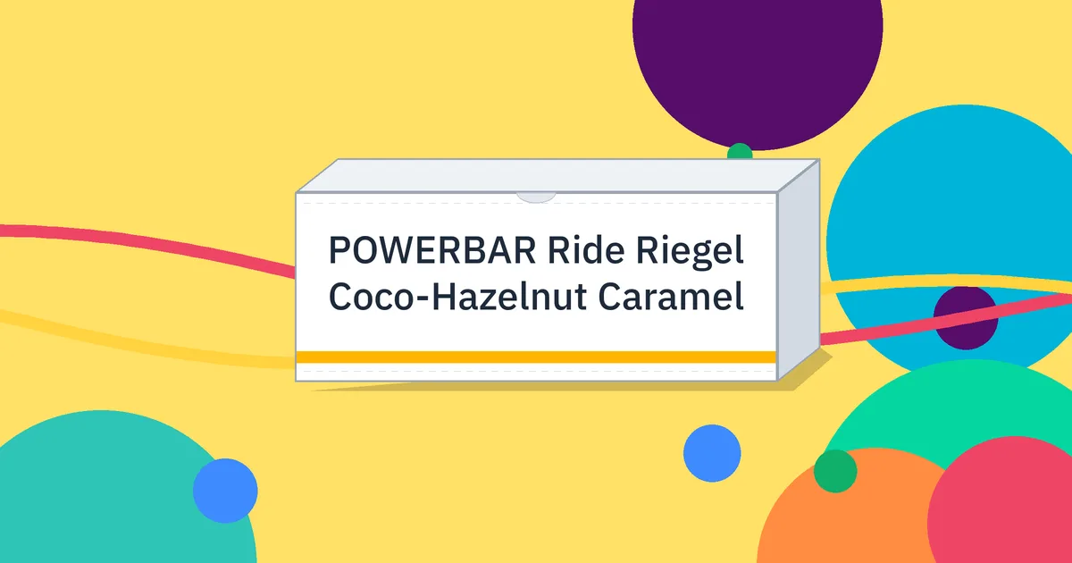 Symbolbild: Packung mit der Aufschrift POWERBAR Ride Riegel Coco-Hazelnut Caramel (PZN 18362614) – Verfügbarkeit und Bezug in Apotheken in Frankfurt am Main