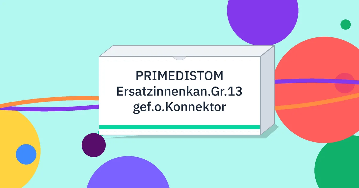 Symbolbild: Packung mit der Aufschrift PRIMEDISTOM Ersatzinnenkan.Gr.13 gef.o.Konnektor (PZN 10257585) – Verfügbarkeit und Bezug in Apotheken in Frankfurt am Main