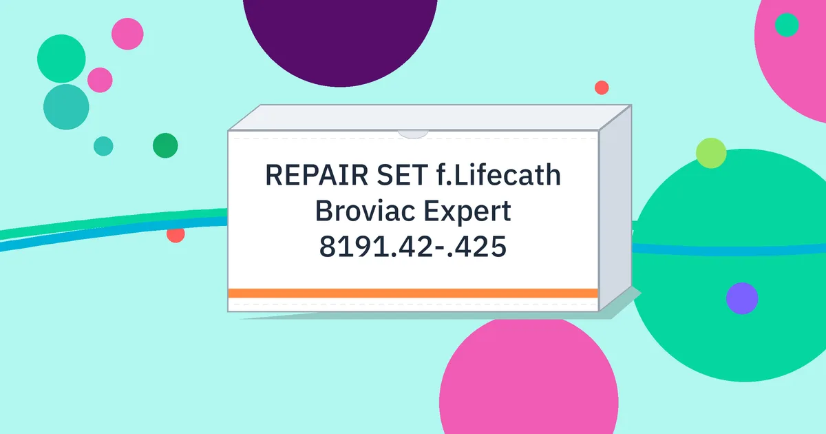 Symbolbild: Packung mit der Aufschrift REPAIR SET f.Lifecath Broviac Expert 8191.42-.425 (PZN 16506026) – Verfügbarkeit und Bezug in Apotheken in Frankfurt am Main