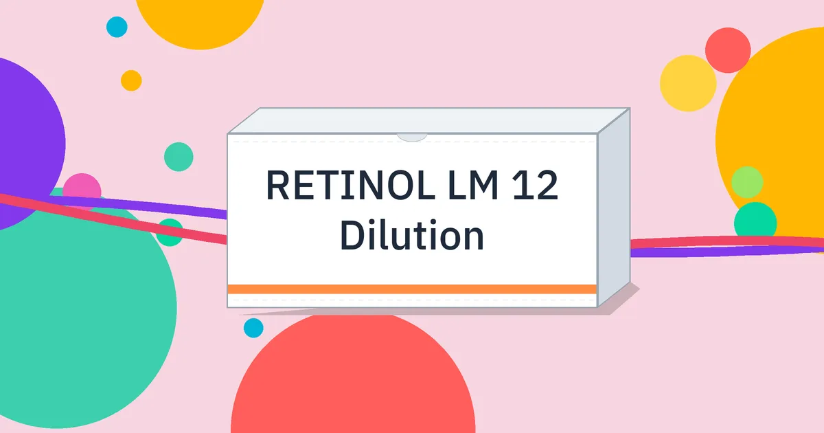 Symbolbild: Packung mit der Aufschrift RETINOL LM 12 Dilution (PZN 13047598) – Verfügbarkeit und Bezug in Apotheken in Frankfurt am Main
