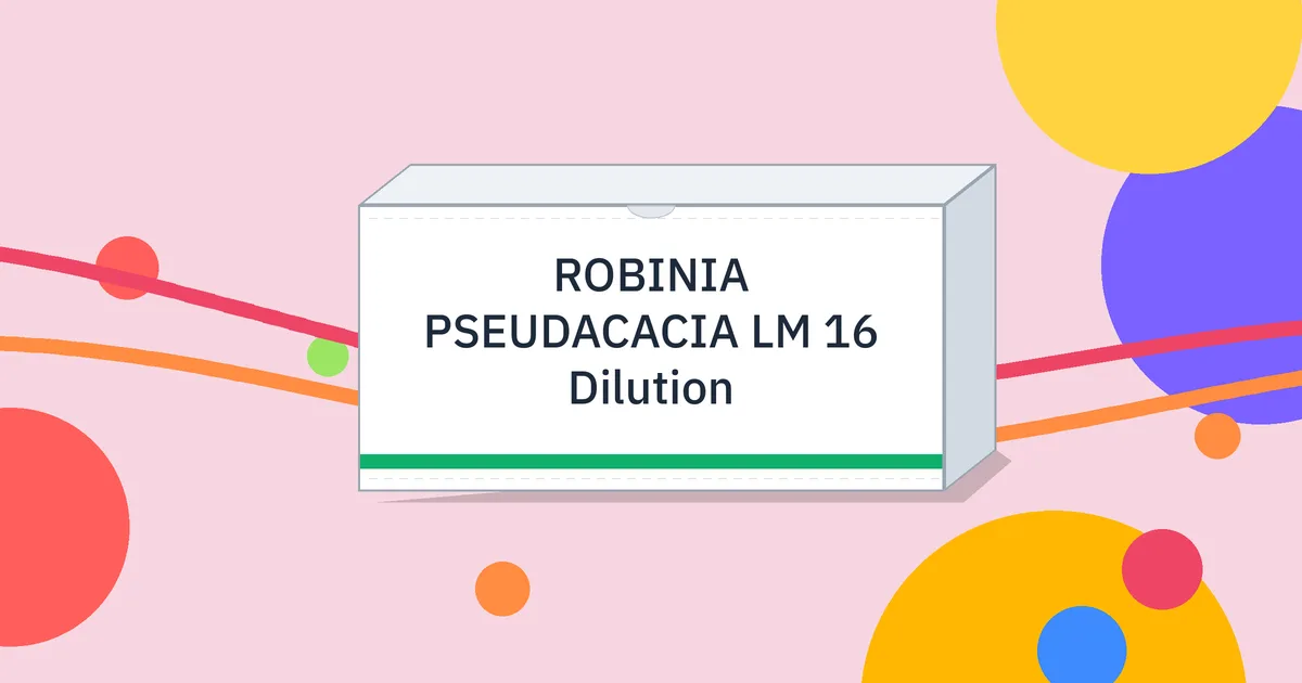 Symbolbild: Packung mit der Aufschrift ROBINIA PSEUDACACIA LM 16 Dilution (PZN 13054925) – Verfügbarkeit und Bezug in Apotheken in Frankfurt am Main