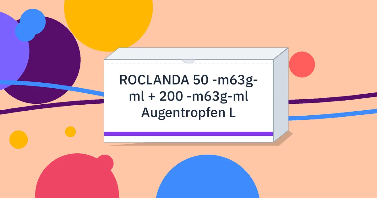 Symbolbild: Packung mit der Aufschrift ROCLANDA 50 -m63g-ml + 200 -m63g-ml Augentropfen L (PZN 18891815) – Verfügbarkeit und Bezug in Apotheken in Frankfurt am Main