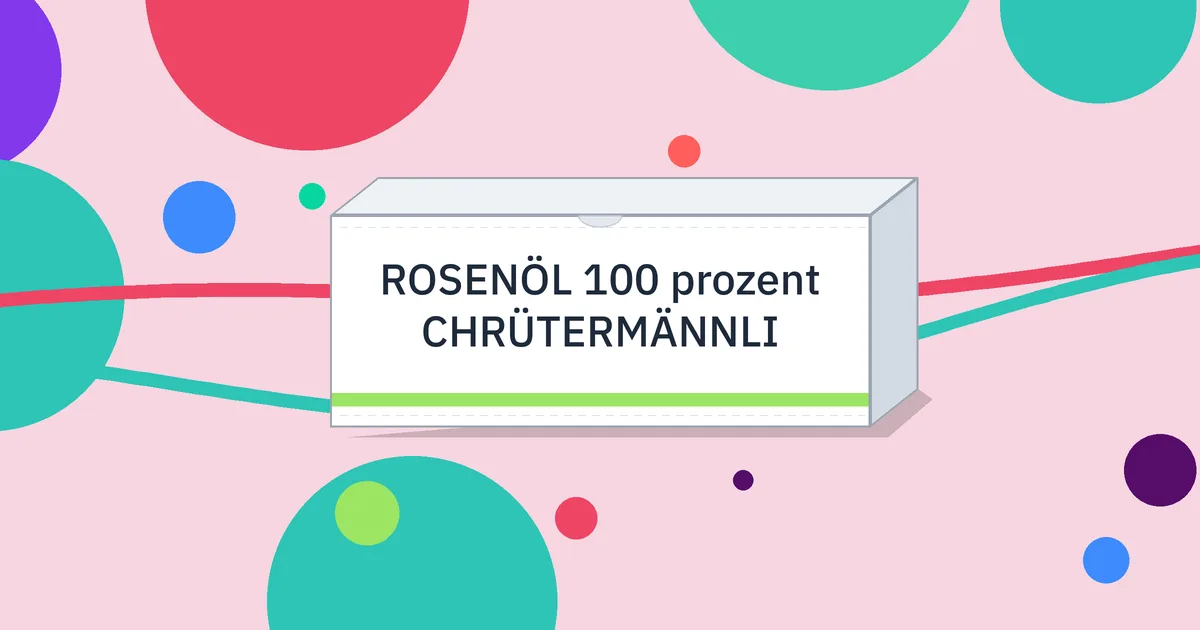 Symbolbild: Packung mit der Aufschrift ROSENÖL 100 prozent CHRÜTERMÄNNLI (PZN 07197282) – Verfügbarkeit und Bezug in Apotheken in Frankfurt am Main