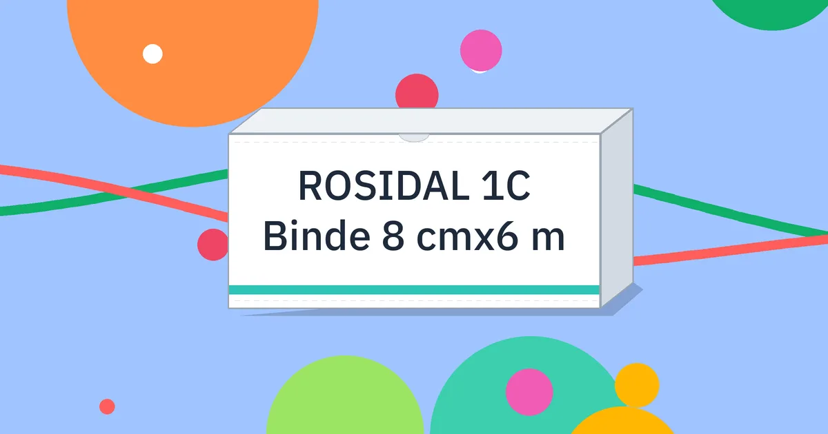 Symbolbild: Packung mit der Aufschrift ROSIDAL 1C Binde 8 cmx6 m (PZN 19225374) – Verfügbarkeit und Bezug in Apotheken in Frankfurt am Main