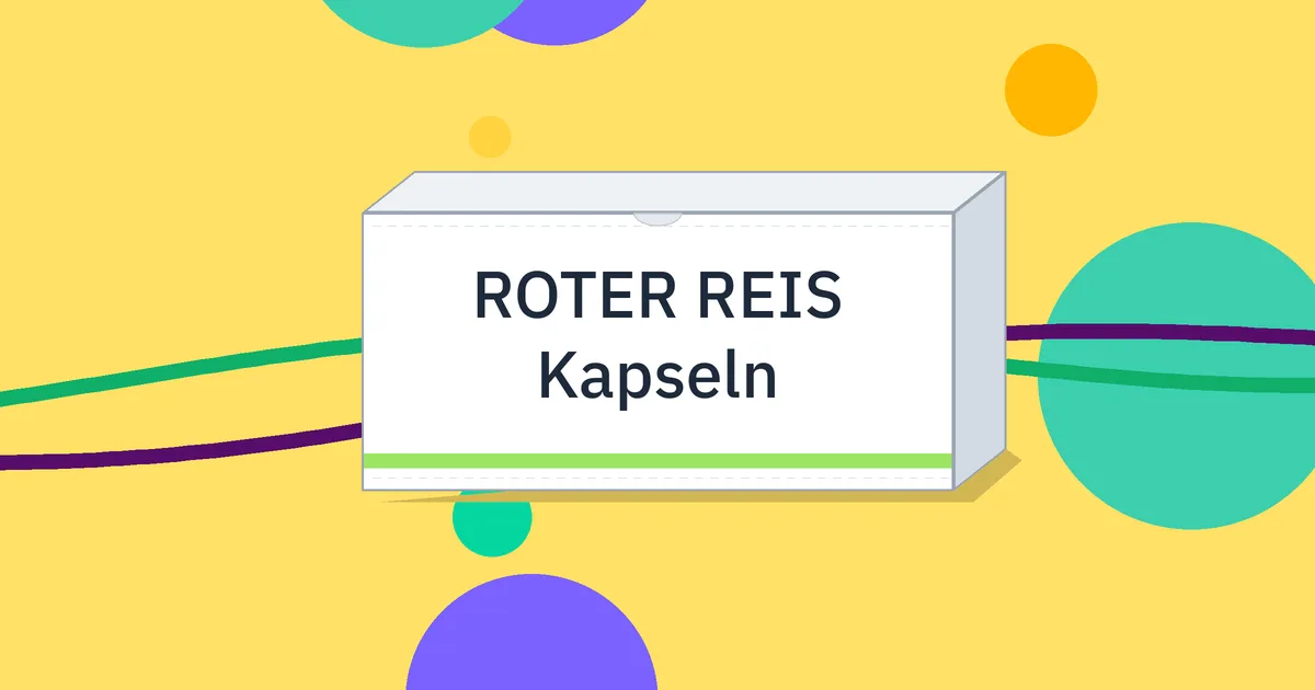 Symbolbild: Packung mit der Aufschrift ROTER REIS Kapseln (PZN 11485242) – Verfügbarkeit und Bezug in Apotheken in Frankfurt am Main