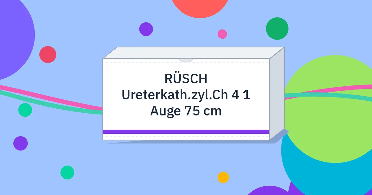 Symbolbild: Packung mit der Aufschrift RÜSCH Ureterkath.zyl.Ch 4 1 Auge 75 cm (PZN 03092190) – Verfügbarkeit und Bezug in Apotheken in Frankfurt am Main